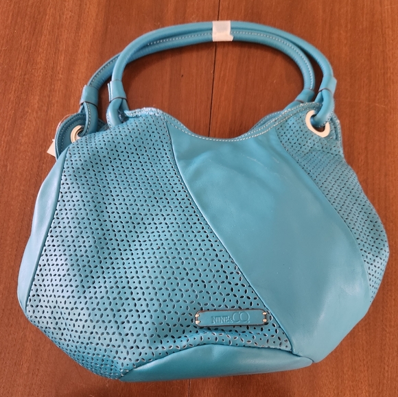 Nine & Co. | Bags | Nwt Nine Co By Nine West Laser Cut Turquoise Aqua ...